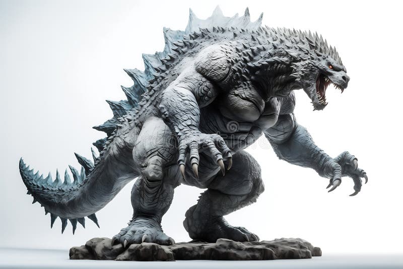 Godzilla model isolated stock illustration. Illustration of artwork ...