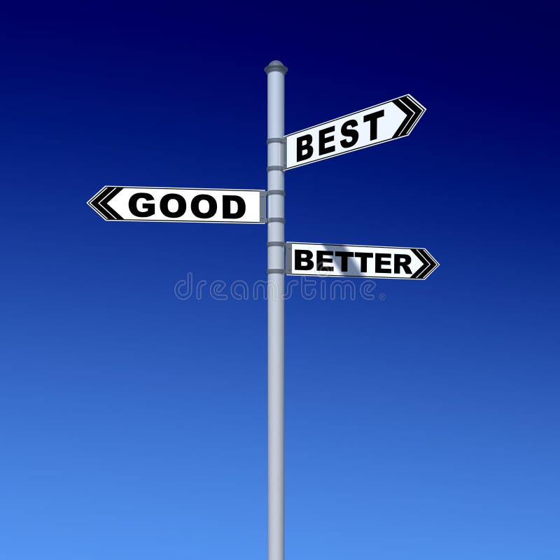 Goede, Betere, En Beste Tekenillustratie Stock Illustratie ...