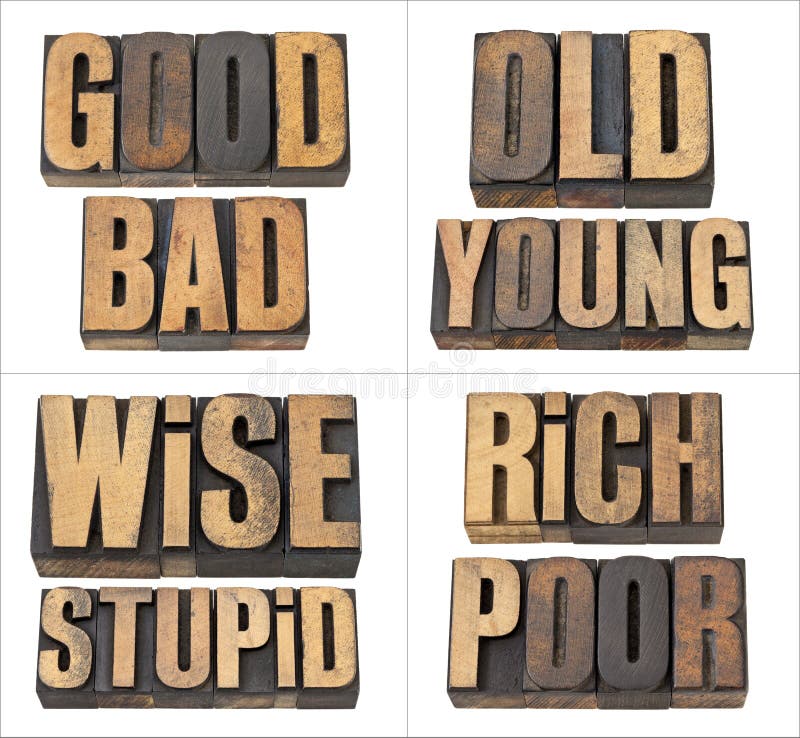 Goed En Slecht, Rijk En Arm Stock Foto - Image of grunge, verkeerd ...