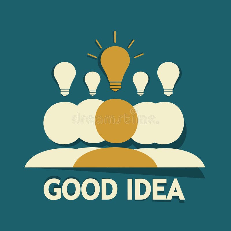 Goede ideeën stock illustratie. Illustration of kleur - 20414129