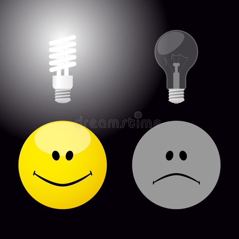 Goed/slecht idee vector illustratie. Illustration of besparing - 26718999