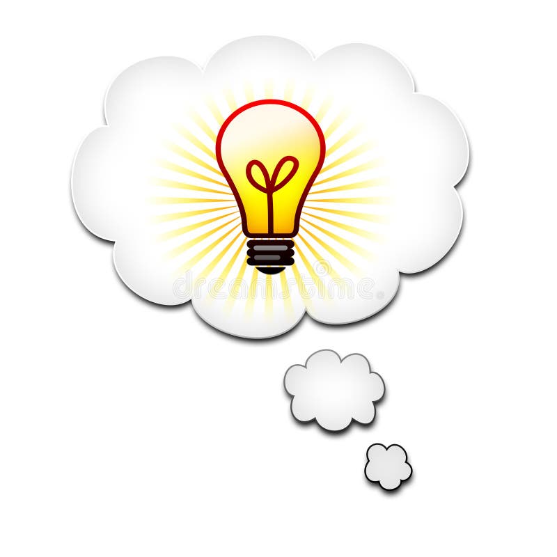 Goede idee gedachte bel stock illustratie. Illustration of idee - 22787766