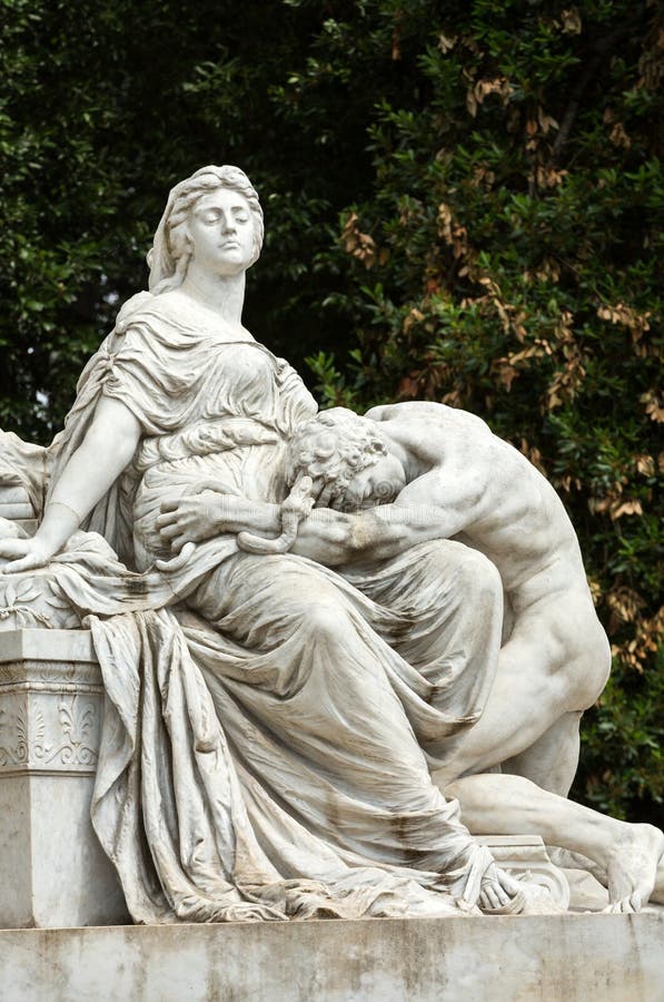 Goethe Statue at Villa Borghese in Rome Stock Photo - Image of ancient ...