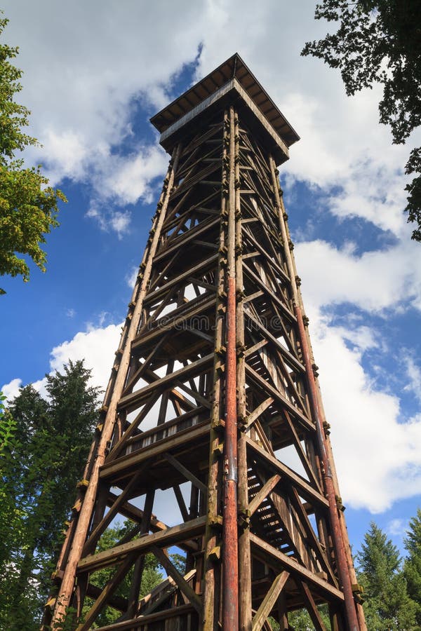 Goetheturm - Largest Wooden Tower in Germany Stock Photo - Image of ...