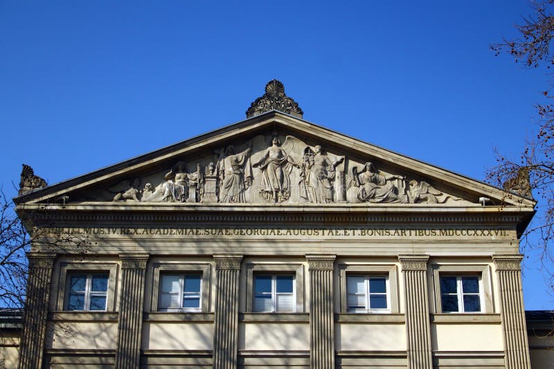 Goettingen, Germany - March 9, 2025: Facade of Aula, or Great Assembly ...