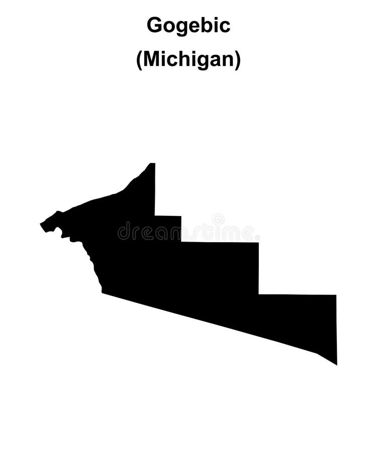 Gogebic outline map stock vector. Illustration of vector - 361607461