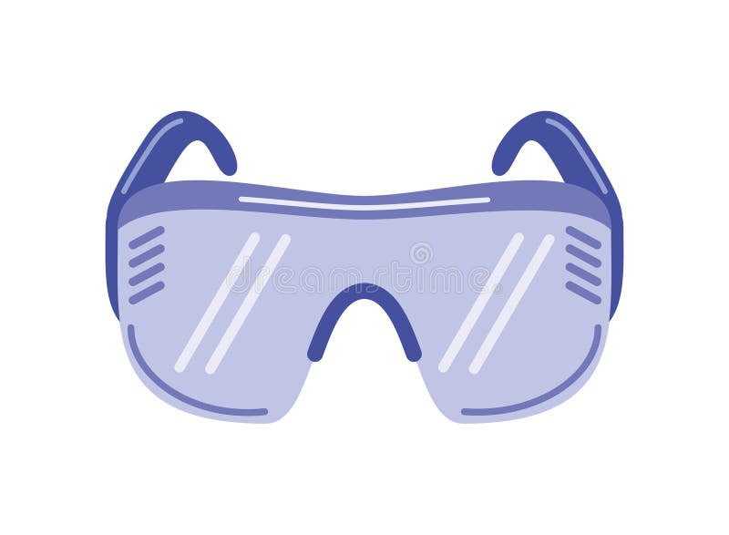 Goggles laboratory icon stock vector. Illustration of flat - 276964343