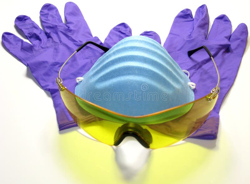 Goggles, Mask and Gloves stock image. Image of mask, safety - 4089569