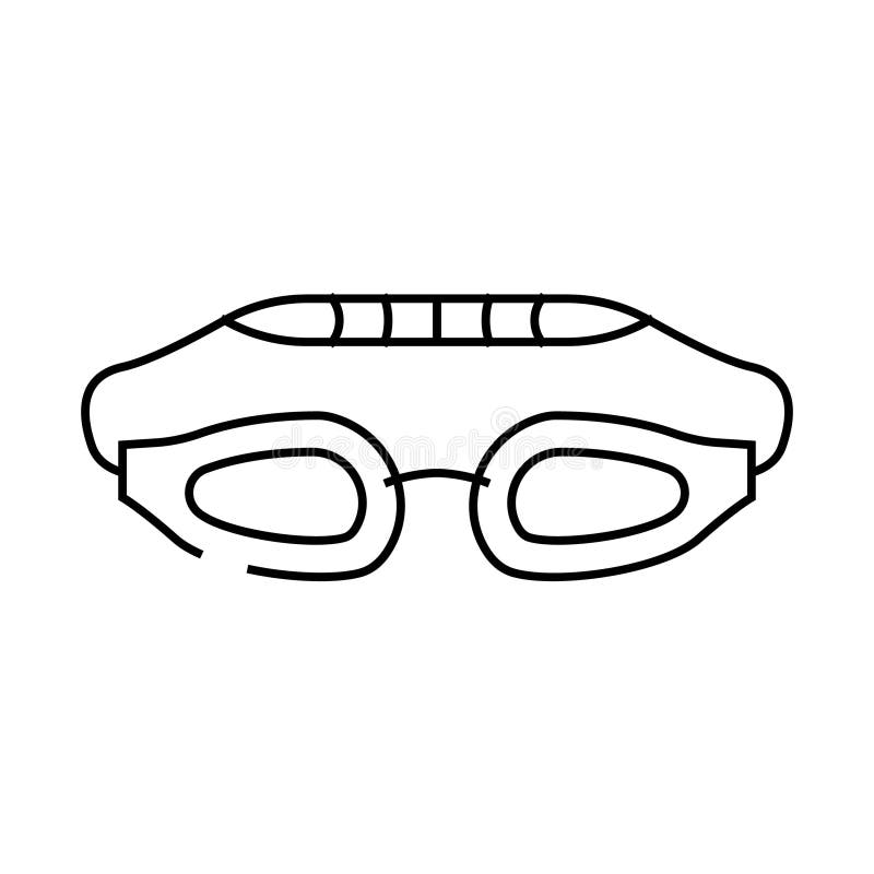 Goggles Ppe Protective Equipment Line Icon Vector Illustration Stock ...