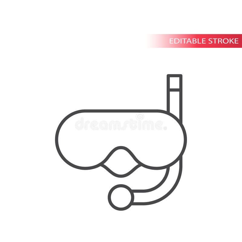 Goggles and Snorkel Thin Line Vector Icon. Scuba Diving Mask Stock ... Goggles and Snorkel Thin Line Vector Icon. Scuba Diving Mask Stock ...