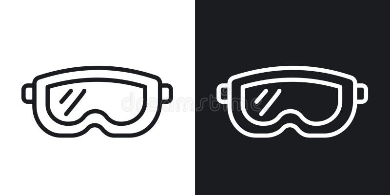 Goggles vecor icon set stock vector. Illustration of education - 340495434
