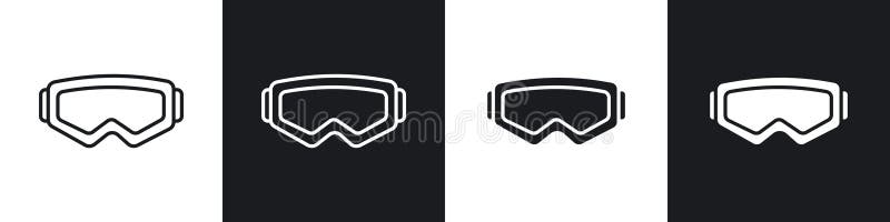 Goggles vecor icon set stock vector. Illustration of headset - 340622546