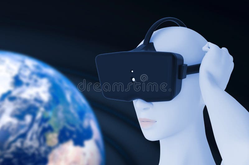 Guy with VR goggles stock photo. Image of enjoy, glasses - 77175710