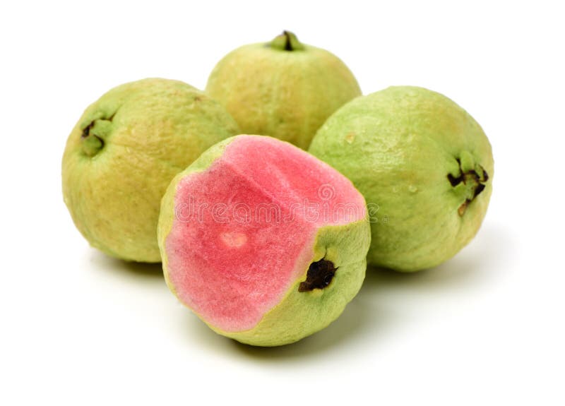 Goiaba cor-de-rosa imagem de stock. Imagem de nave, folha - 149118319