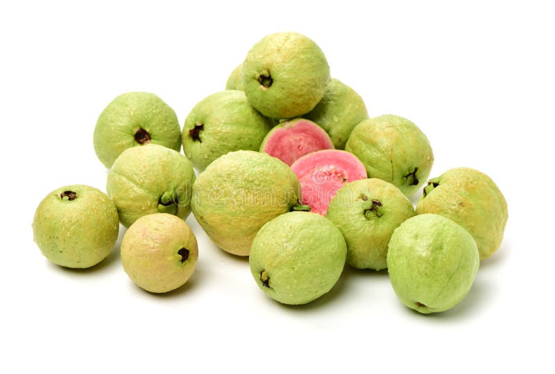 Goiaba Cor-de-rosa No Fundo Branco Imagem de Stock - Imagem de fresco ...