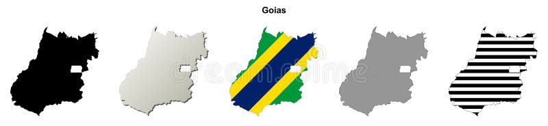Goias outline map stock vector. Illustration of area - 385538610