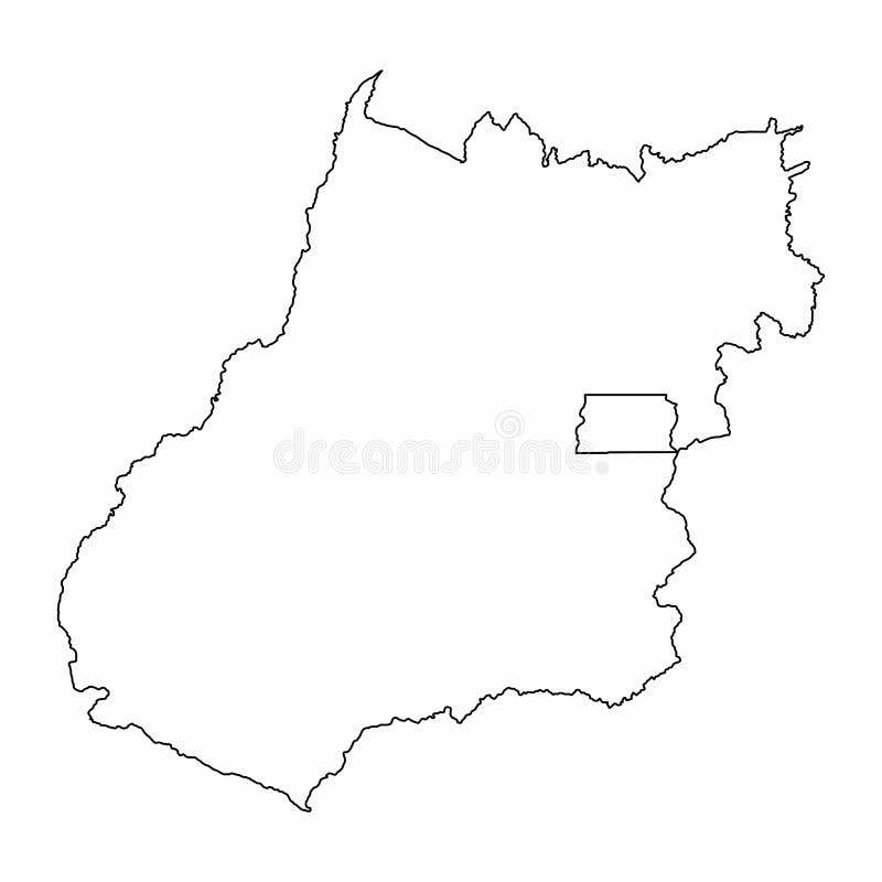 Goias outline map stock vector. Illustration of continent - 266113438