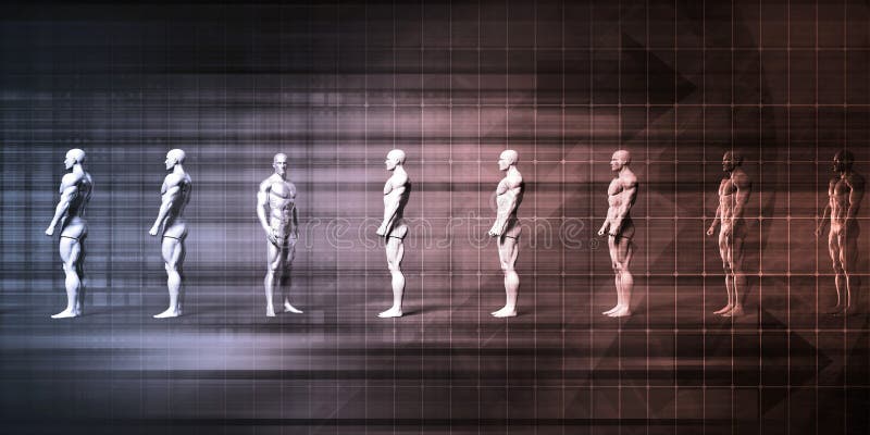 A Person Going Against The Flow Stock Illustration - Illustration of ...