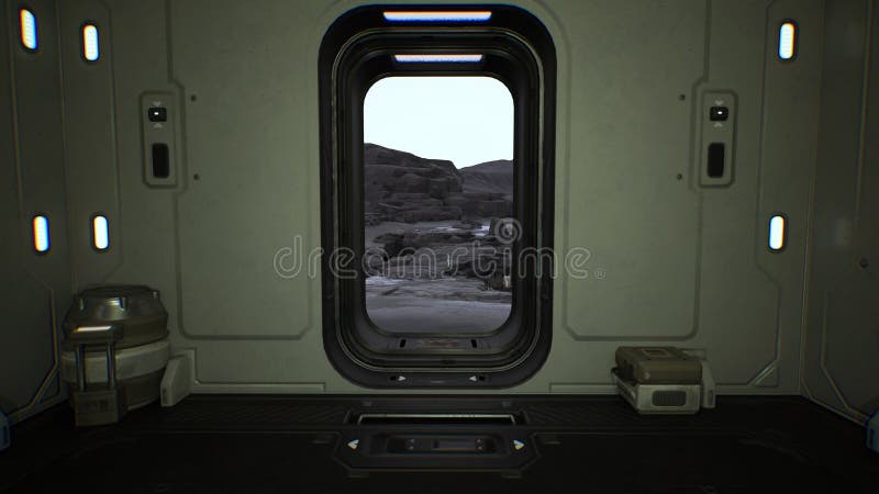 Going through the Airlock of a Modular Base To Extraterrestrial ...