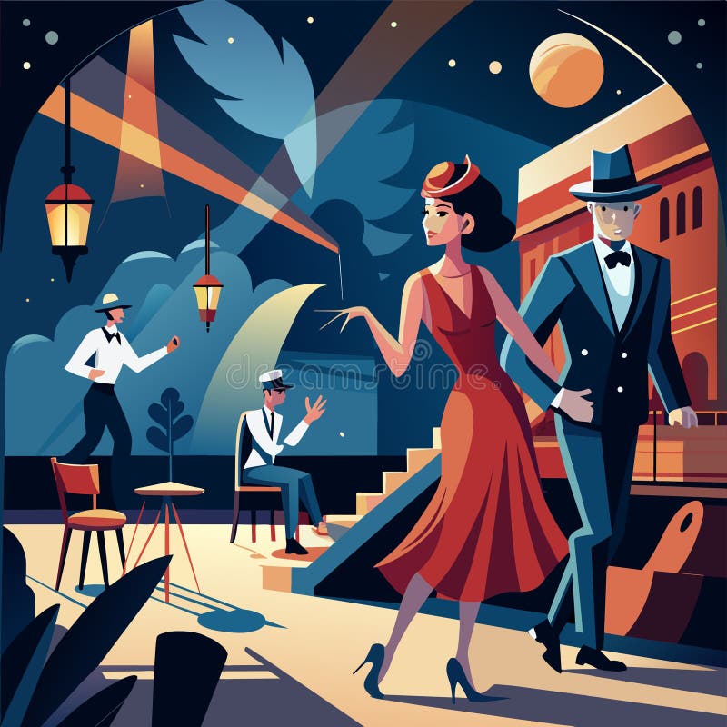 Flapper Dresses Stock Illustrations – 48 Flapper Dresses Stock ...