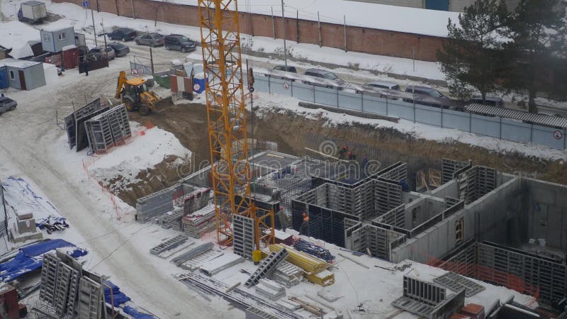 Going Construction Work on the Construction of a New Home with the Help ...