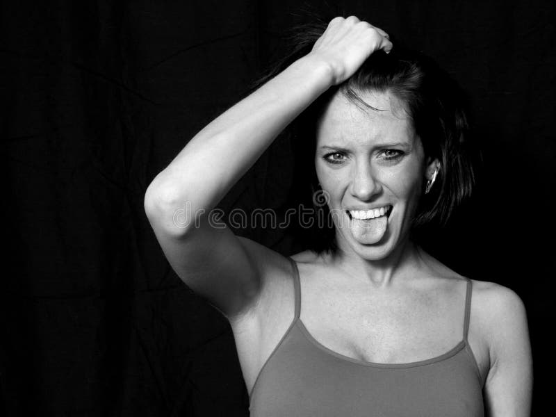 Going Crazy stock image. Image of express, girl, female - 437093