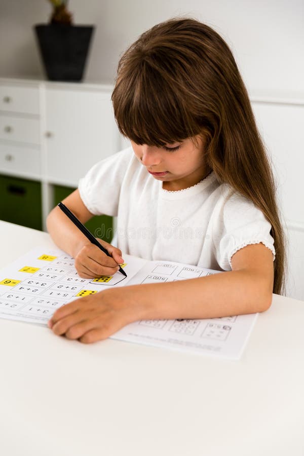 Going doing school work stock image. Image of young, child - 43808107