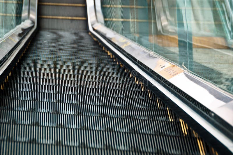 Going Down by Escalator stock photo. Image of motion - 50896006