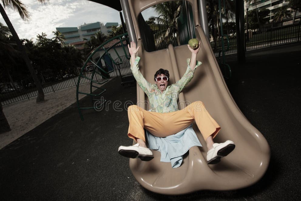 Going down the slide stock image. Image of slide, single - 11504415