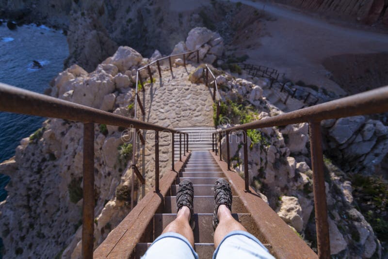 Hard Way, the End Has Its Reward always Stock Image - Image of looking ...