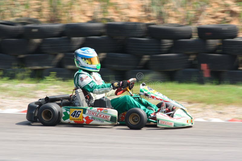 Go-kart on the straight stock image. Image of speed, racing - 3185911