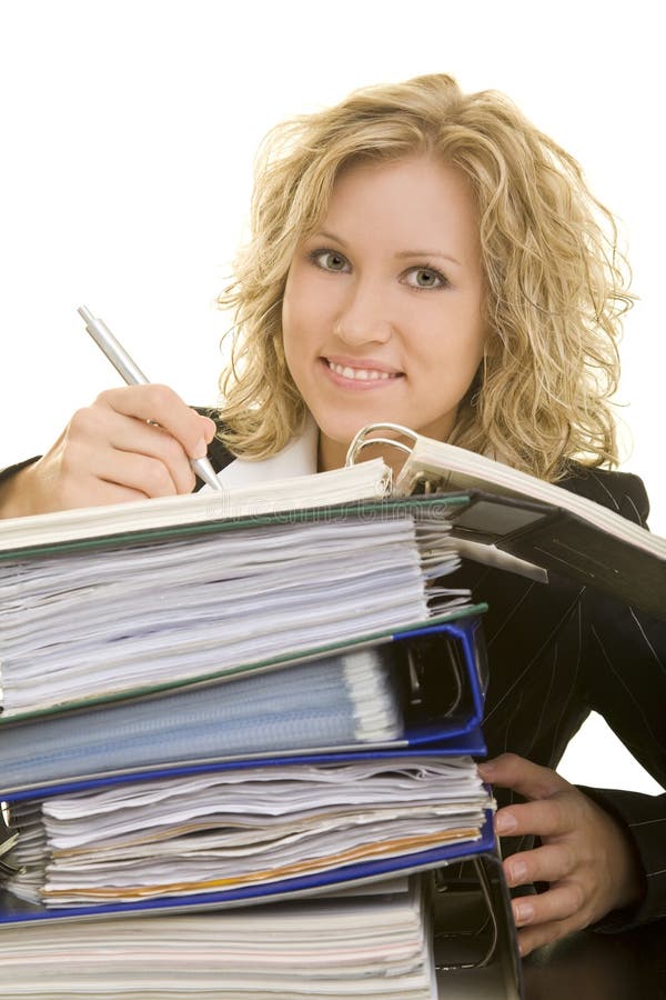 Going the files stock image. Image of laughing, document - 6986443