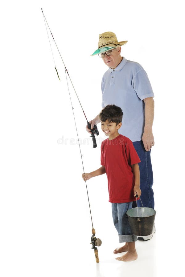 Fishing with Grandpa stock photo. Image of grandad, activity - 2704084