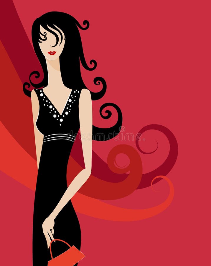 Going out girl stock illustration. Illustration of winter - 3222739