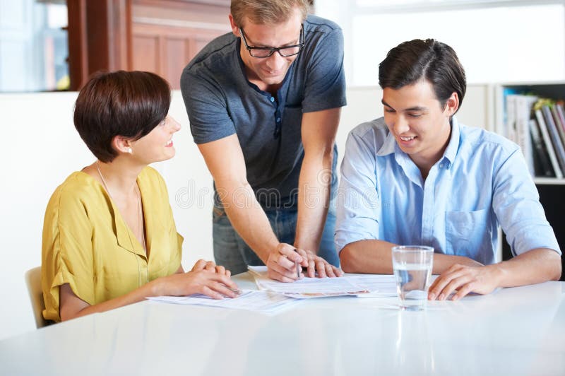 Going Over the Contract. a Business Meeting in Progress. Stock Photo ...