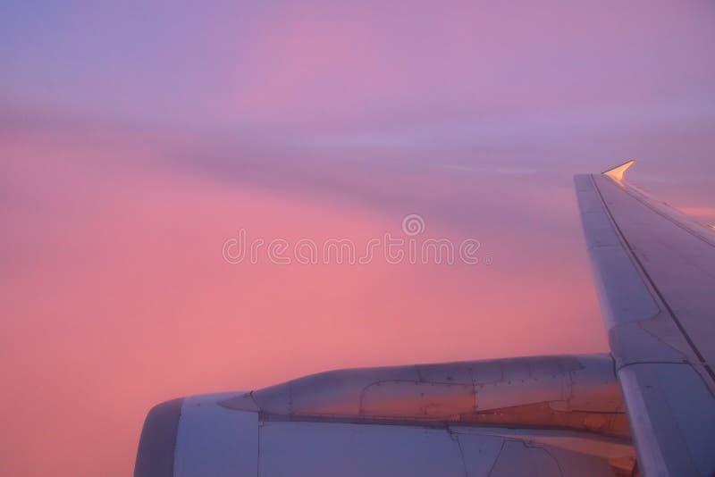 Going through Pink Mist at Sunset Stock Image - Image of aerial ...