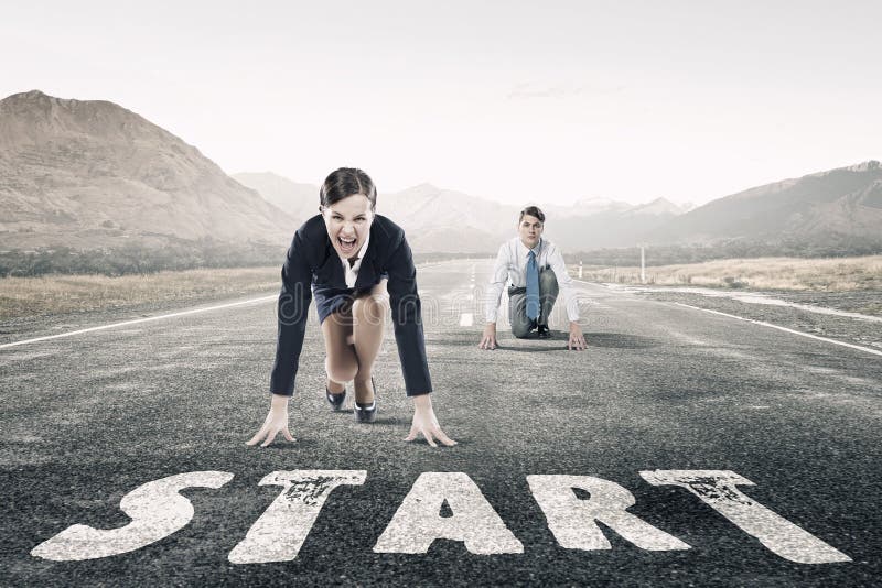 He is Going To Be the First . Mixed Media Stock Image - Image of young ...