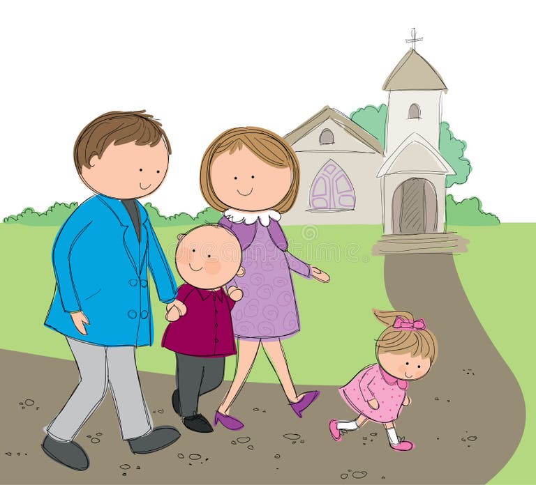Family Going To Church Stock Illustrations – 28 Family Going To Church ...
