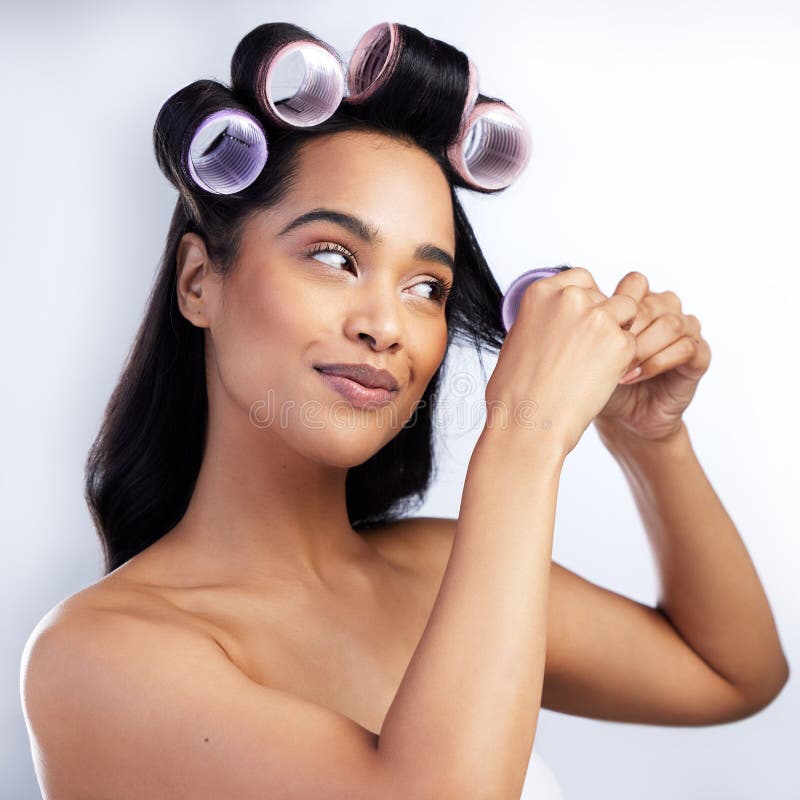 This is Going To Give Me so Much Volume. an Attractive Young Woman ...