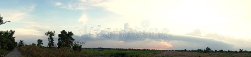 It is Going To Rain in Panorama Stock Photo - Image of outdoors, green ...
