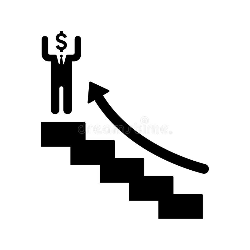 Going to Success icon stock illustration. Illustration of stair - 269756428