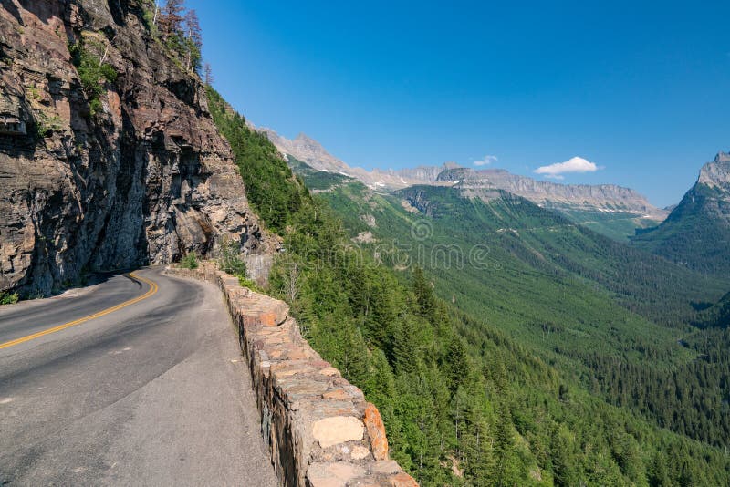 Going to the Sun Road stock image. Image of mountains - 234082017