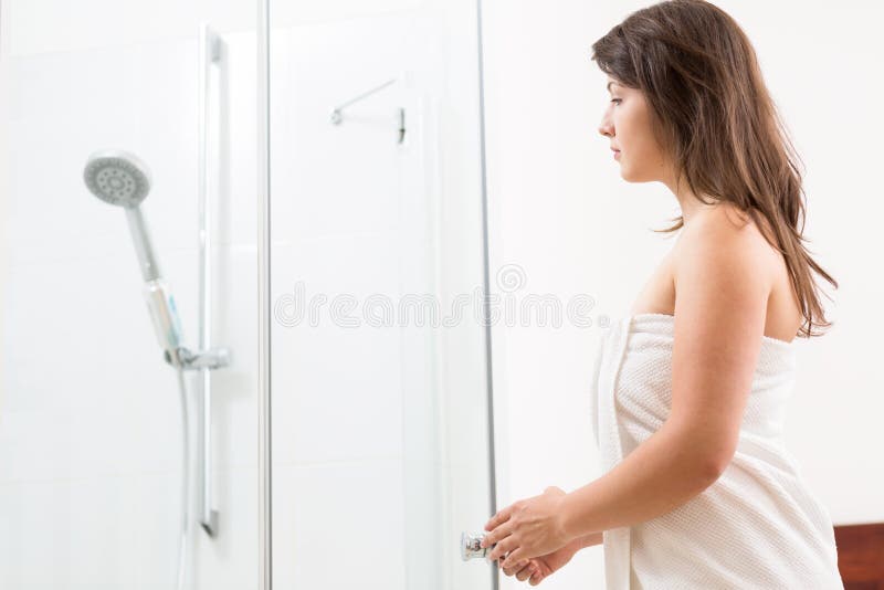 Going to take a shower stock image. Image of healthcare - 64679503