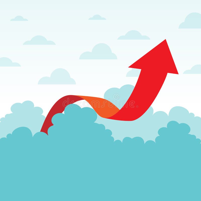 Going to the Top stock vector. Illustration of arrow - 42803731