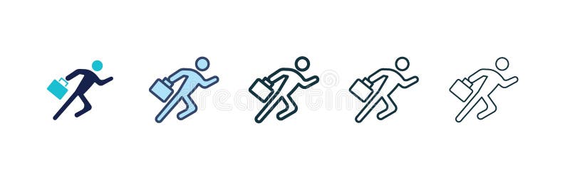 Going To Work Icon Vector Set on White Background Stock Vector ...