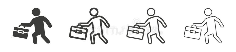 Going To Work Icon Vector Set on White Background Stock Vector ...