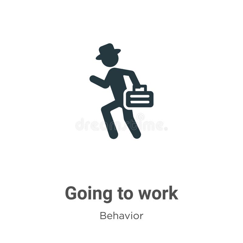 Going To Work Outline Vector Icon. Thin Line Black Going To Work Icon ...