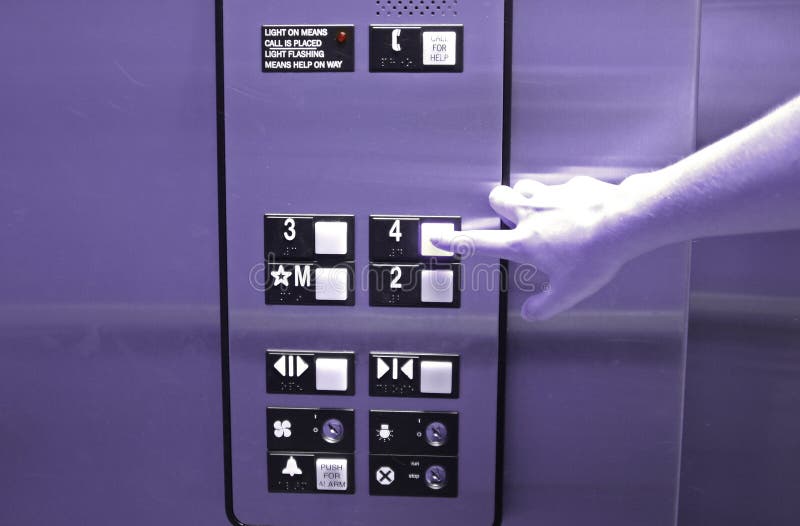 Going Up.. stock image. Image of descend, press, floor - 152061