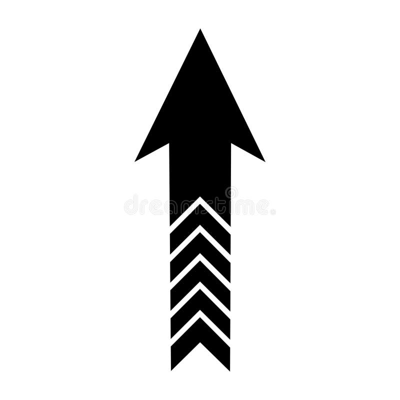 Going Up Arrow Concept. Up Arrow Isolated on White Background. Stock ...