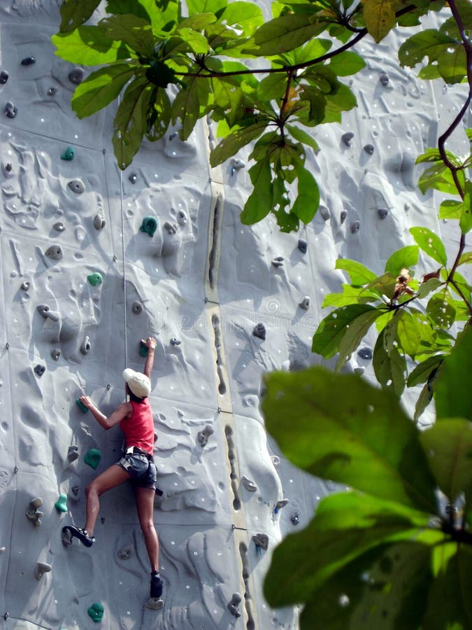 Going up climbing wall stock photo. Image of vertical - 2293480